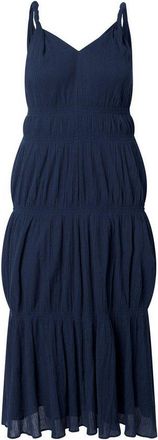 Ulla Popken Maxikleid Maxikleid gedrehte Tr&auml;ger V-Ausschnitt &auml;rmellos
