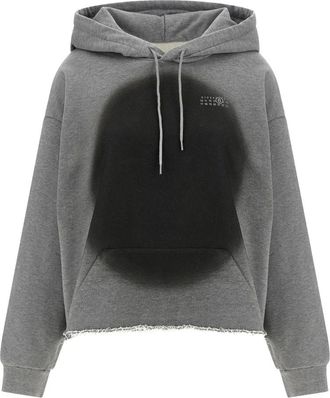 Maison Margiela Femme, Sweatshirts et sweats &agrave; capuche, Gris, Taille: 38 FR Numeric Signature Spray Sweat &agrave; capuche
