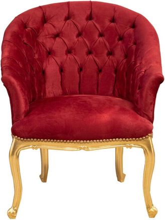 Biscottini International Biscottini - Chaise de salle à manger en bois Chaise de cuisine 71x87x63 cm Chaise longue rembourrée Fauteuil de chambre en velours baroque