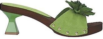 Cafènoir C1FD6002G001370 Pantoufle en Daim avec Fleur Verde 37