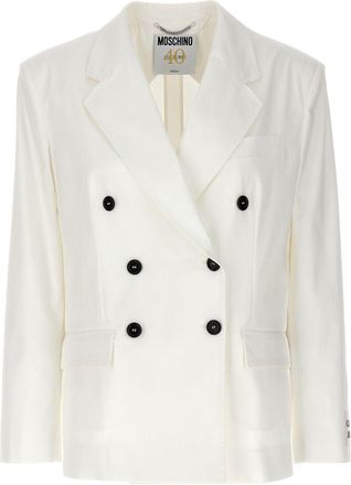Moschino blazer à boutonnière croisée - Blanc