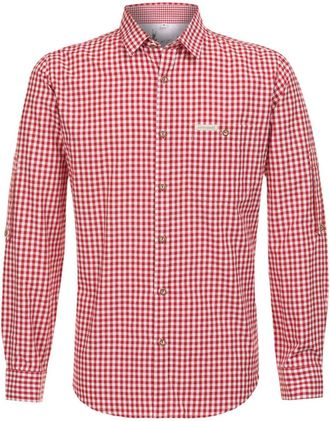 Stockerpoint Campos3 Herren Trachtenhemd, Rot, 3XL