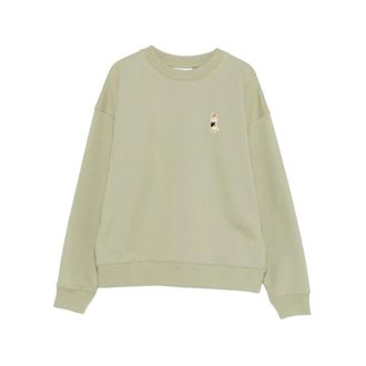Maison Kitsun&eacute; Femme, Sweatshirts et sweats &agrave; capuche, Vert, Taille: 38 FR SweaT-shirt Confort Renard Habill&eacute; Maison Kitsun&eacute;