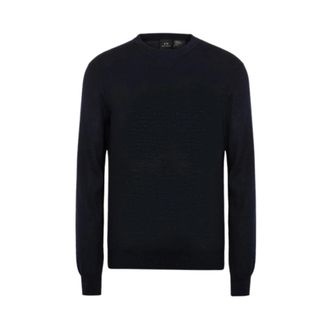 A|X Armani Exchange Crewneck Pullover - - Knitwear - Herren - Blau - XS