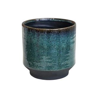 Ivyline Pflanzk&uuml;bel Pflanzgef&auml;&szlig; Keramik blau klein