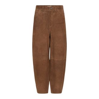 Inwear Pantalon en cuir - Femme - Pantalons - Brun - Taille: 38 FR