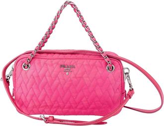 Prada Crossbody Bags - Prada Pink Quilted Nylon Crossbody Bag - Gr. unisize - in Gold - für Damen