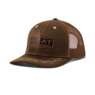 Ariat Mens Vintage Logo Patch Cap in Brown, Size OS, by Ariat