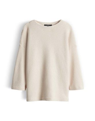 someday Sweatshirt UFENNA Regular mit Rippstruktur lockere Passform, gerader Schnitt, Rippstruktur, elastischer Stoff