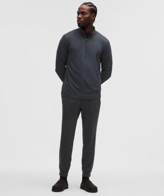 lululemon Soft Jersey Jogginghose Normale L&auml;nge f&uuml;r M&auml;nner - Gr&ouml;&szlig;e XL in Heathered Black/Heathered Obsidian