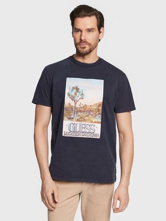 Guess T-Shirt Desert Photo M3GI74 KA260 Dunkelblau Regular Fit