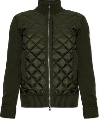 Moncler Stepp-Front Cardigan - - Knitwear - Herren - Gr&uuml;n - L