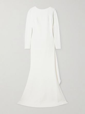 Elie Saab Robe Aus Cady Mit Raffung Und Falten - Wei&szlig;