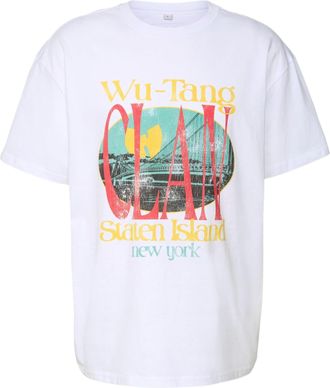 Mister Tee Herren T-Shirt Wu Tang Staten Island Oversize Tee White XXL