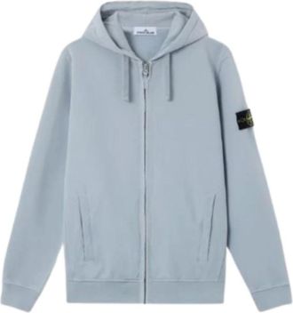 Stone Island Homme, Sweatshirts et sweats &agrave; capuche, Bleu, Taille: M SweaT-shirt z zippeur