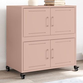 vidaXL Buffet rose 68x39x72 cm acier Vidaxl