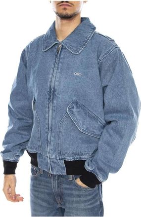 Obey Homme, Vestes, Bleu, Taille: S Veste en jean style CWU