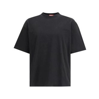 Diesel Homme, Tops, Noir, Taille: M T-shirt en coton avec imprim&eacute; graphique
