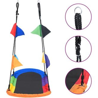 vidaXL Balan&ccedil;oire nid doiseau avec fanions 165x70 cm Vidaxl