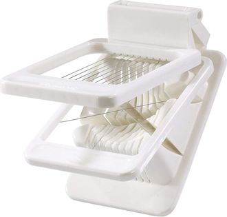 Westmark Kombi-Eierteiler/Eierstückler, einzeln gespannte Schneiddrähte aus Edelstahl, Kunststoff/Rostfreier Edelstahl, Weiß, 10752260