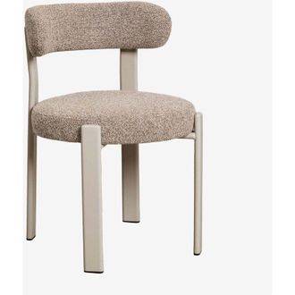 Sklum Chaise de salle &agrave; manger rembourr&eacute;e et en fer Jolie SKLUM Brun Moka