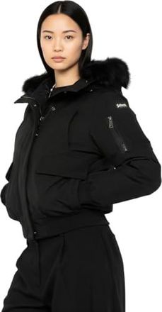 Schott NYC BLOUSON A CAPUCHE FEMME FAUSSE FOURRURE SCHOTT KEYLAW BLACK