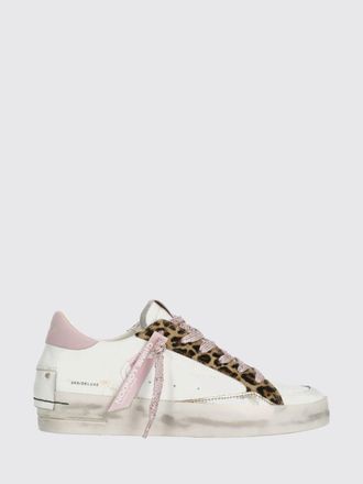 Crime London SK8 Deluxe Leder-Sneakers mit Animal-Print-Eins&auml;tzen aus Ponyfell