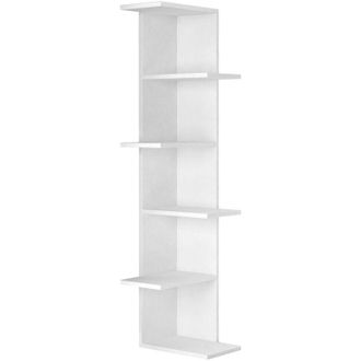 PEGANE Pegane - Etag&egrave;re murale, biblioth&egrave;que coloris Blanc - longueur 37 x profondeur 24 x hauteur 141 cm