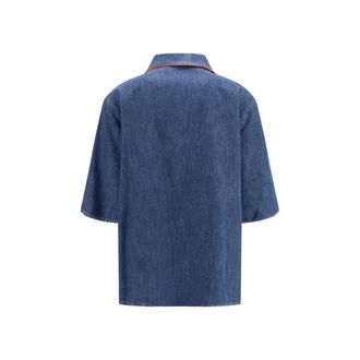 Valentino Garavani Womens Blue Denim Shirt