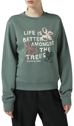 Scotch & Soda Puff Artwork Regular Fit Sweatshirt