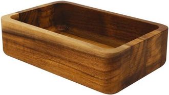 Jean & Len Holz Organizer aus Akazienholz, stilvolle Aufbewahrung für Kosmetika, Accessoires & Büro, mit einzigartiger Maserung, langlebige Aufbewahrungsbox, per