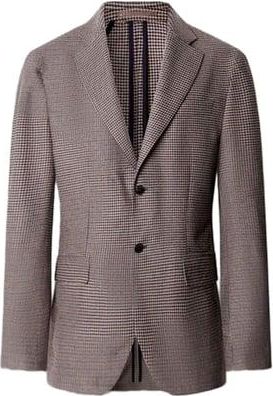 Fa&ccedil;onnable Blazer droit &agrave; motif en laine m&eacute;lang&eacute;e
