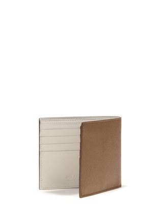 Prada Mens Leather Wallet Cuoio+talco Calf Bos Taurus
