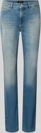 Marc Cain High Waist Slim Fit Jeans mit Label-Patch