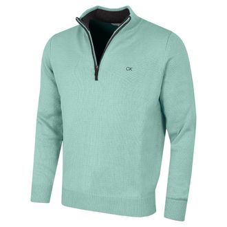 Calvin Klein Herren 1/2 Zip CK Golf Pullover - Salbei - XXXXXL