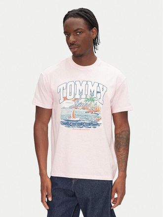 Tommy Jeans T-Shirt Arch Sailing DM0DM21867 Rosa Relaxed Fit