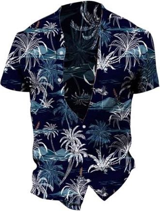 Generic Chemises hawa&iuml;ennes pour hommes, chemises &agrave; manches courtes pour hommes, chemises tropicales, vacances, plage, plage, vacances, plage, f&ecirc;te, fantaisie