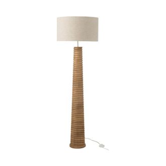 Paris Prix Lampadaire Filetage en Bois Ailanthus 160cm Naturel