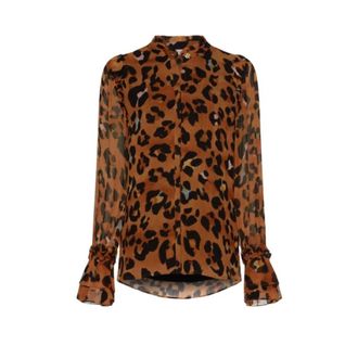 Fab By Fabienne Chapot Carmen Bluse mit Leopardenmuster - - Blouses & Shirts - Damen - Braun - S