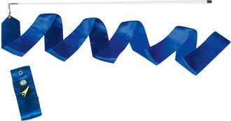 Sport-Thieme Gymnastikband mit Stab RSG | DTB- und Internationale Standard | Satinband, Fiberglas-Stab, Drehwirbel | 5 cm Bandbreite, 56 cm Stabl&auml;nge