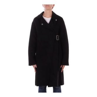 Manila Grace Femme, Manteaux, Noir, Taille: 36 FR Manteau &agrave; Boutons