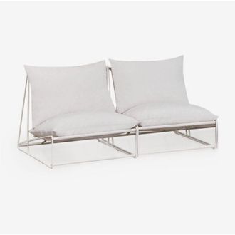 Sklum Sklum - Amaro 2-teiliges modulares Gartensofa Gardenia Wei&szlig;