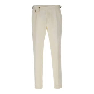 Barba Homme, Pantalons, Blanc, Taille: M Pantalon Parma