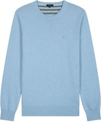Eden Park Pull droit &agrave; logo en laine et coton