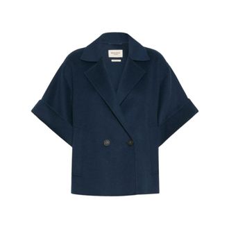 Max Mara Wkdneo Kurzer Mantel - - Coats - Damen - Blau - XS
