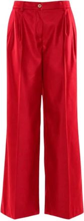 Nenette Femme, Pantalons, Rouge, Taille: 42 FR Wide Pantalons