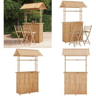 vidaXL 3-tlg. Bar-Set Bambus - Bar-Set - Bar-Sets - Home & Living