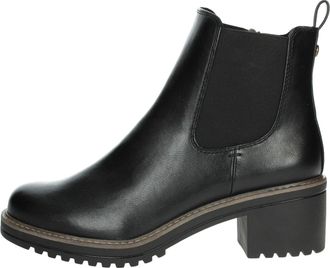 Marco Tozzi Damen Chelsea Boots Vegan mit Blockabsatz, Schwarz (Black), 41 EU