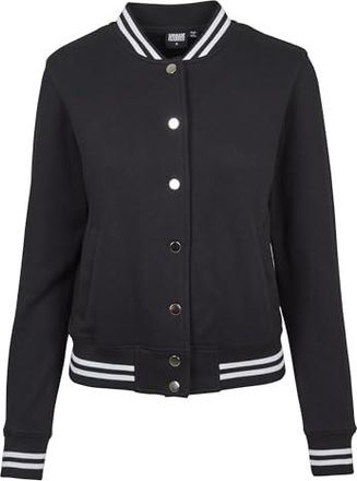 Urban Classics Ladies College Sweat Jacket - Veste de Sport - Femme - Noir (Black/Black 00017) - Taille: L