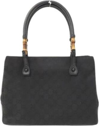 Gucci Sac &agrave; main en toile GG Pre-owned - Femme - Pre-owned - Noir - Taille: ONE Size